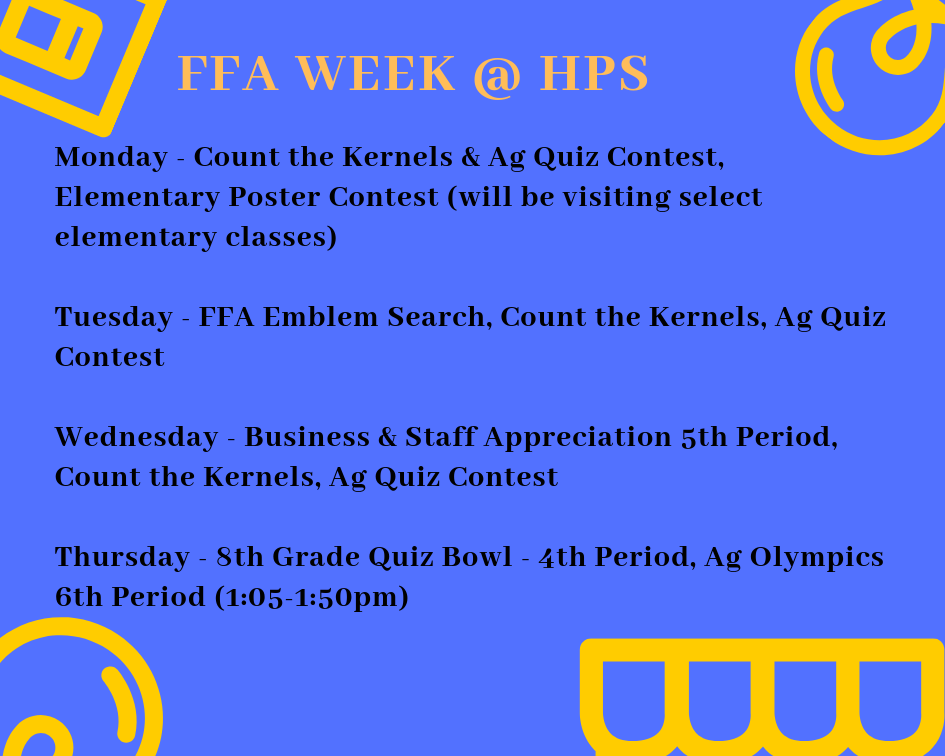 Humphrey Public Schools - FFA Week Activities